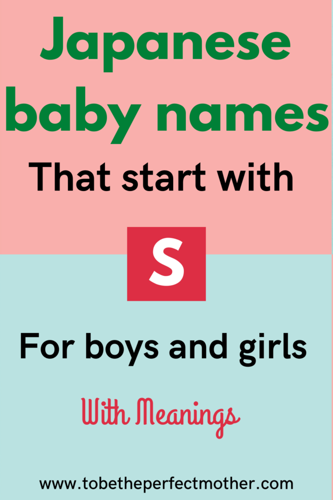 34 Japanese names that start with S for girls and boys - To Be The ...