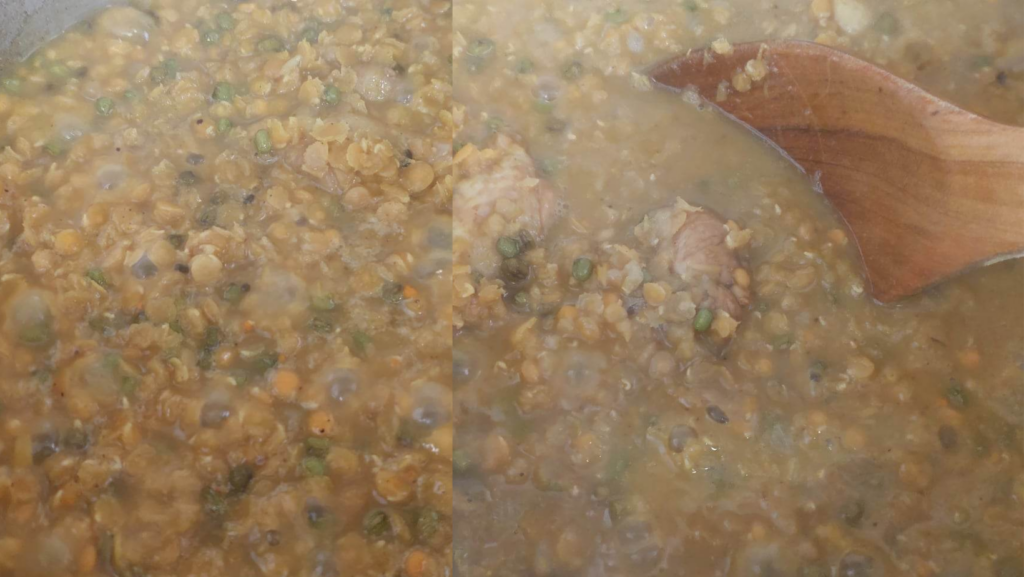 creamy red lentils and mung beans soup recipe - To Be The Perfect Mother